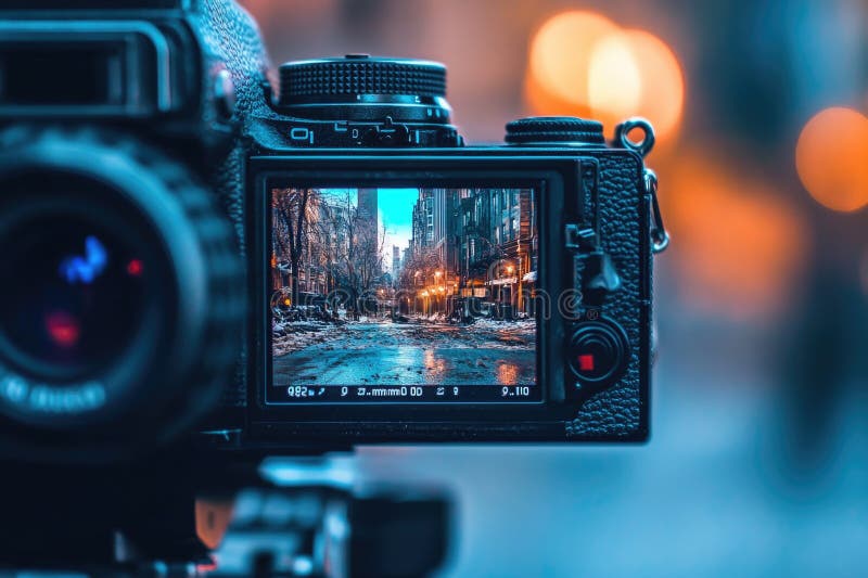Camera Sitting on a Tripod, Ready To Capture Moments Stock Photo ...