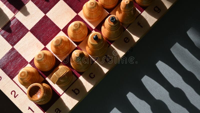 Overhead View of Chess Board Game with White Pieces Stock Video - Video ...