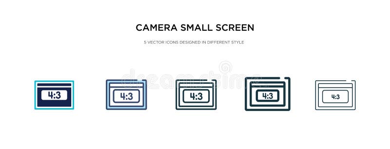 Camera Small Screen Size Icon in Different Style Vector Illustration ...