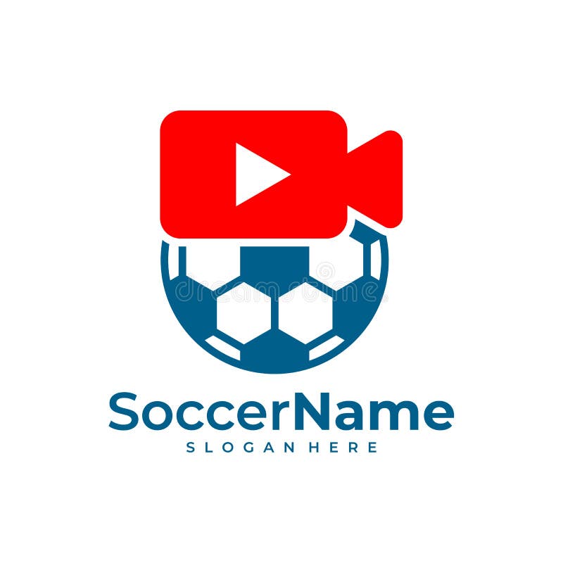 Camera Soccer Logo Template, Football Logo Design Vector Stock ...