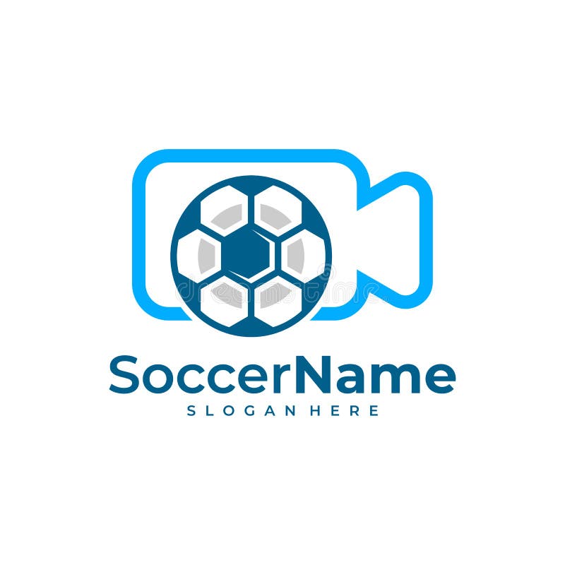 Camera Soccer Logo Template, Football Logo Design Vector Stock ...