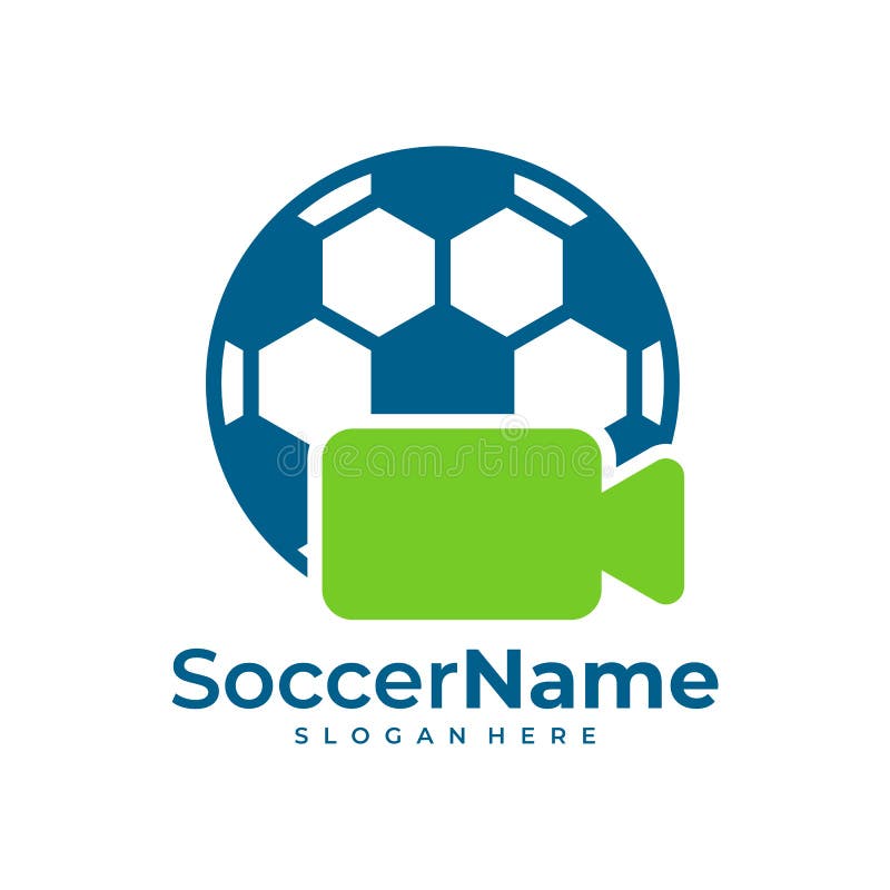 Camera Soccer Logo Template, Football Logo Design Vector Stock ...