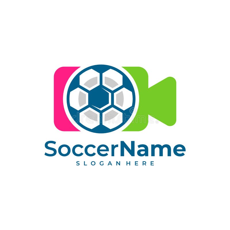 Camera Soccer Logo Template, Football Logo Design Vector Stock ...