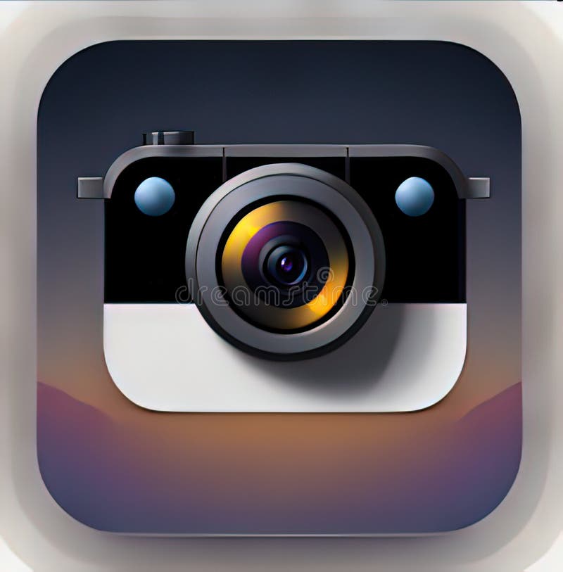 Camera Software App Icon. Generative AI. Stock Photo - Image of ...