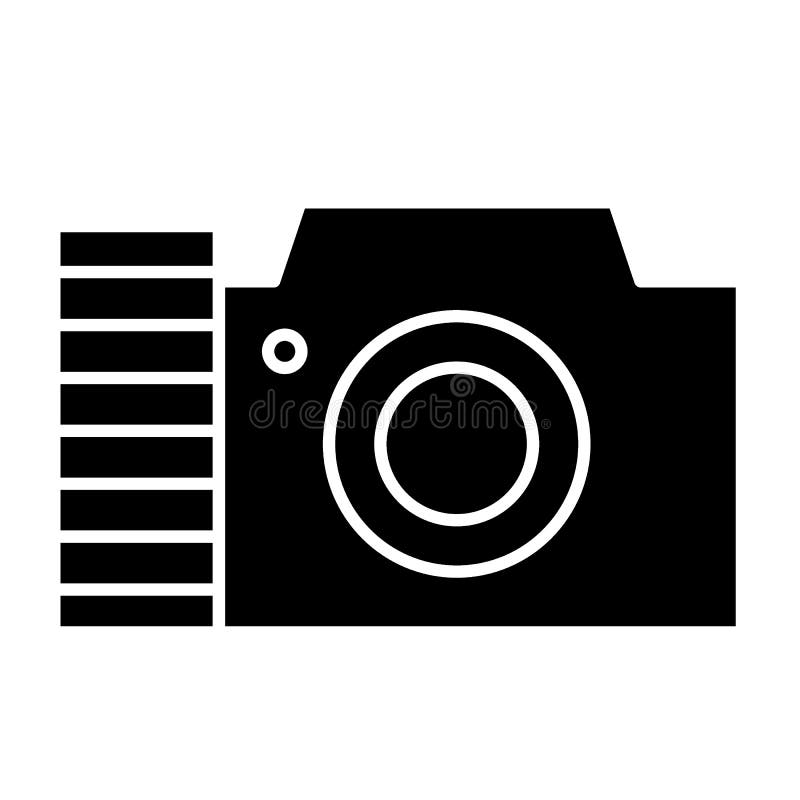 Camera Solid Icon. Photo Camera Vector Illustration Isolated on White Stock Vector ...