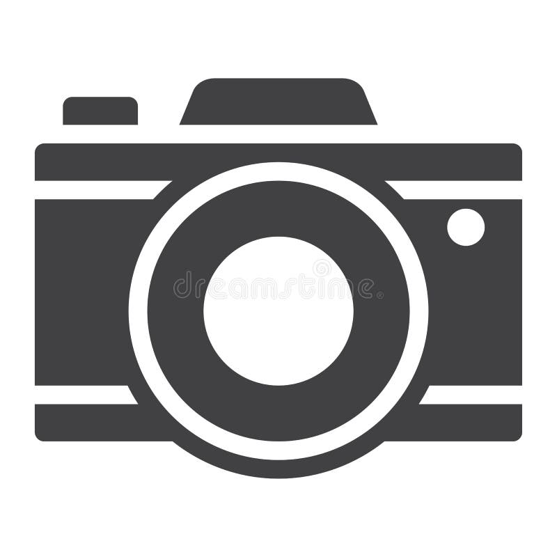 Camera Solid Fill Outline Icon Design Illustration. Media Control ...