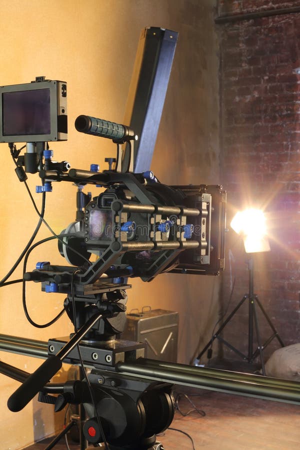 Camera with Special Devices for Shooting Video on Stock Photo - Image ...