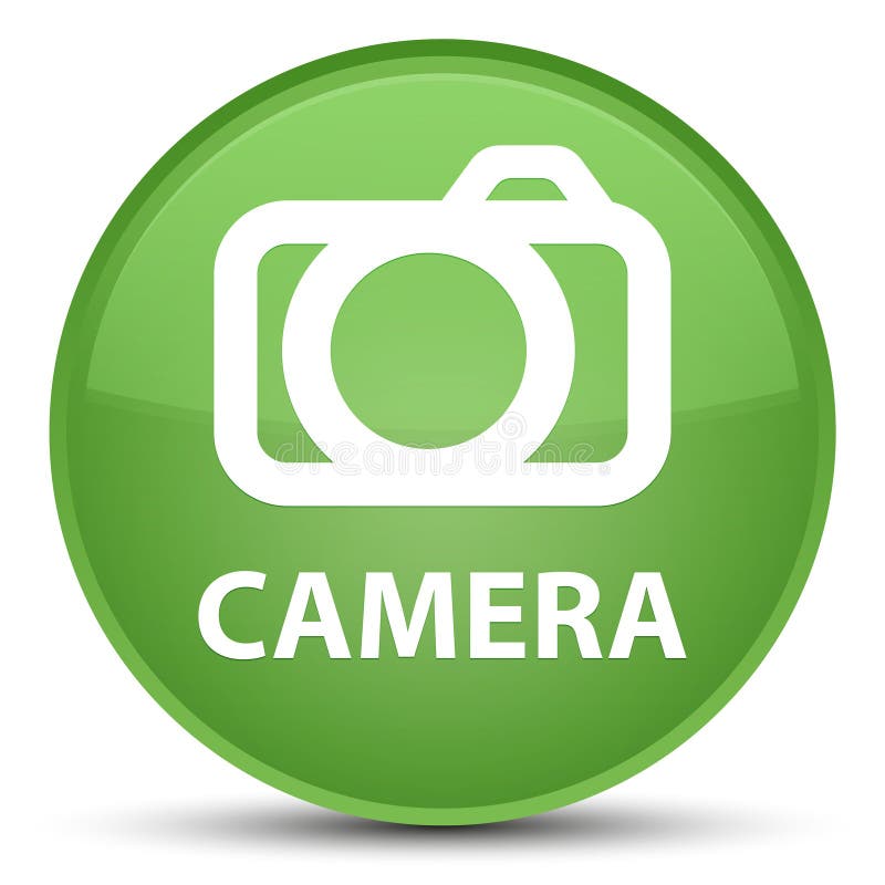Camera Special Soft Green Round Button Stock Illustration ...