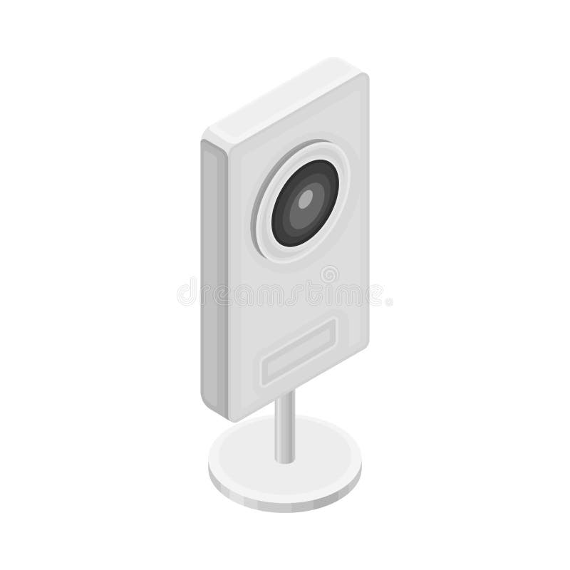 Camera Stand As Wireless Network Communication Technology Isometric ...