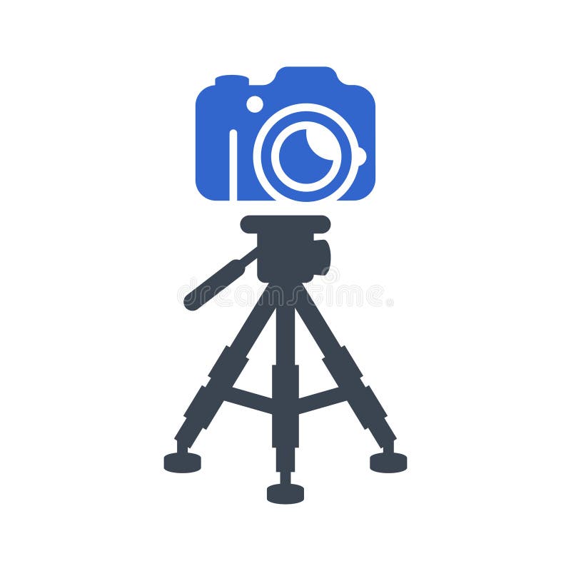 Camera stand icon stock vector. Illustration of designed - 212679248