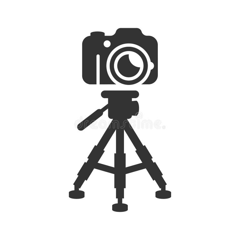 Camera stand icon stock vector. Illustration of vector - 212679354
