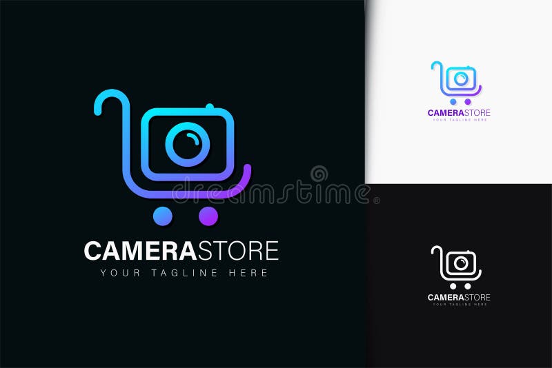 Camera Store Logo Design with Gradient Stock Vector - Illustration of ...