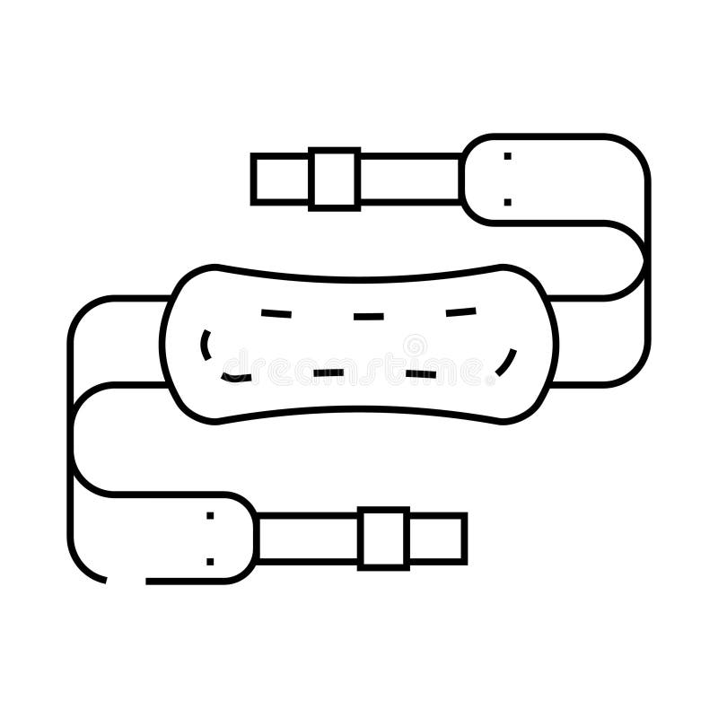 Camera Strap Line Icon Vector Illustration Stock Illustration ...