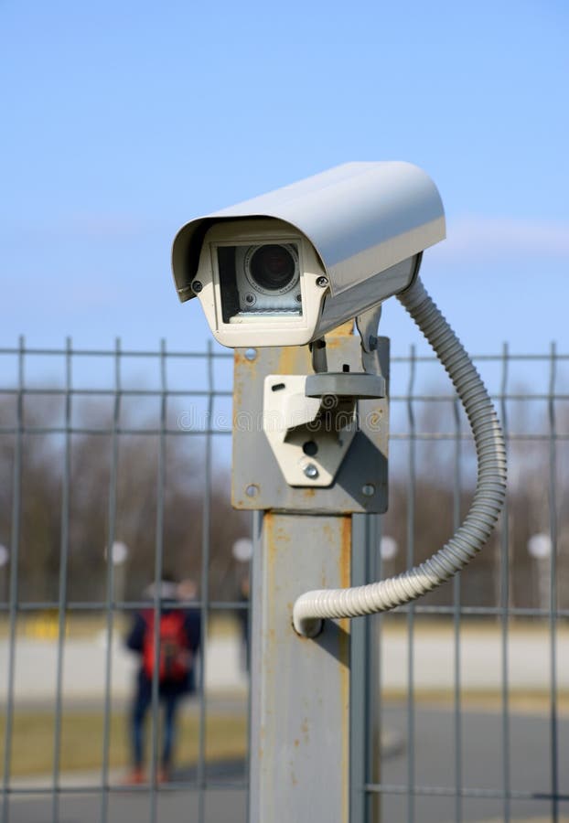 Camera Surveillance Outdoor Stock Image - Image of post, watching: 38289817