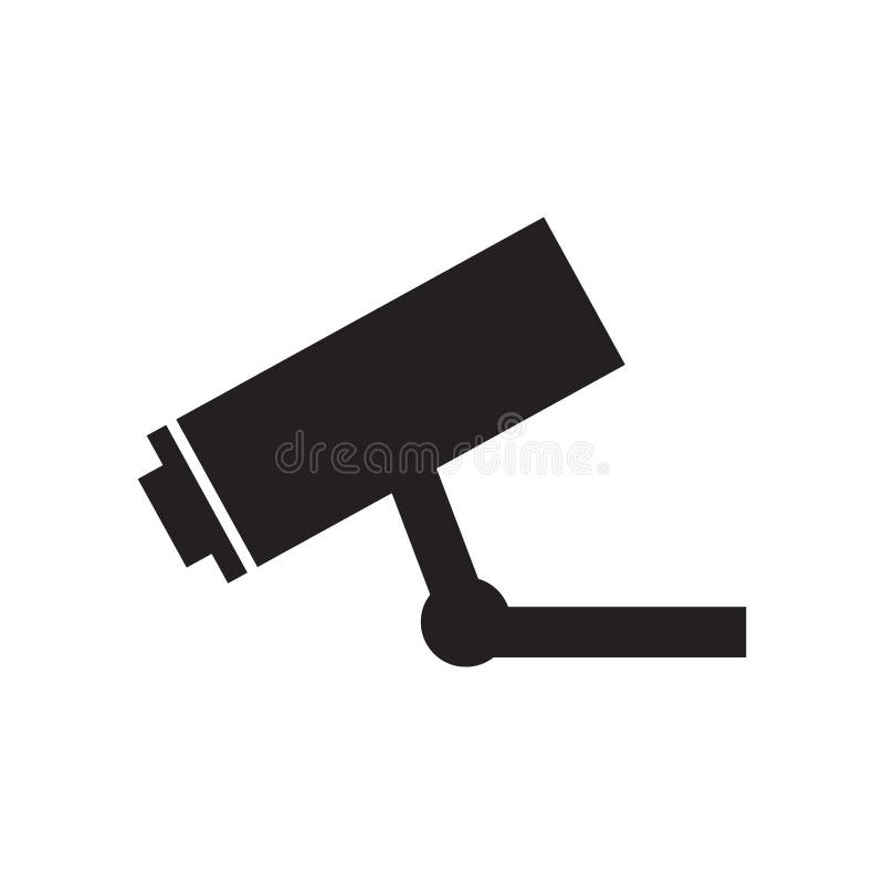 Camera Surveillance Security Vigilance Pictogram Stock Illustration ...