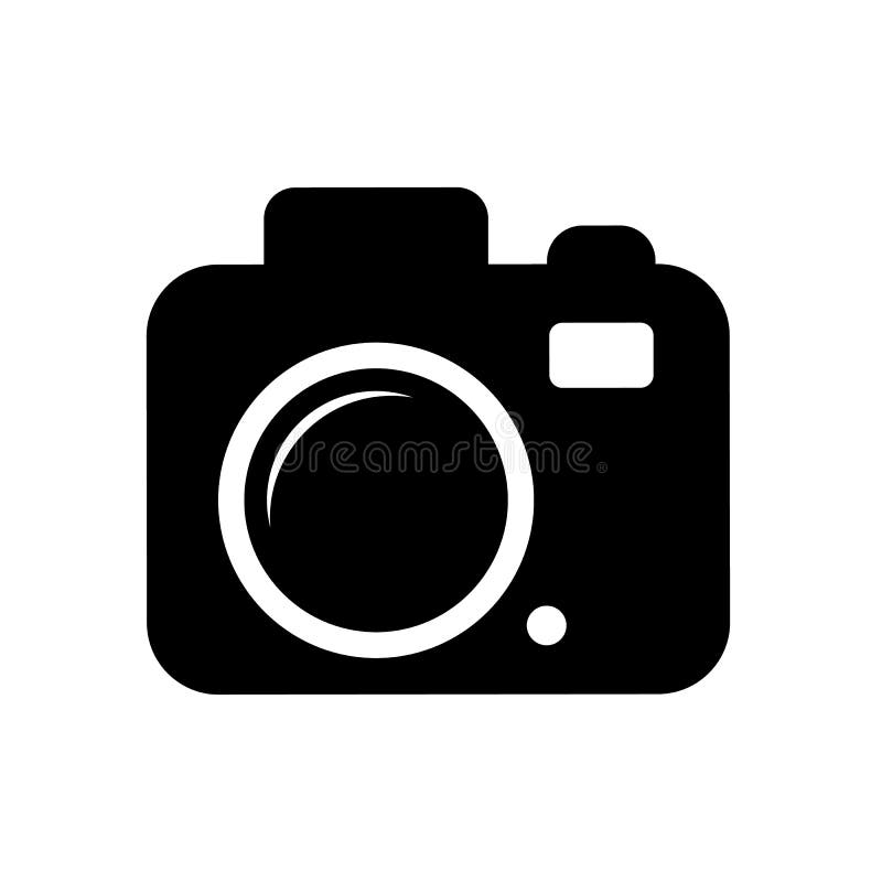 Camera Symbol Flat Black Line Icon, Vector Illustration Stock Vector ...