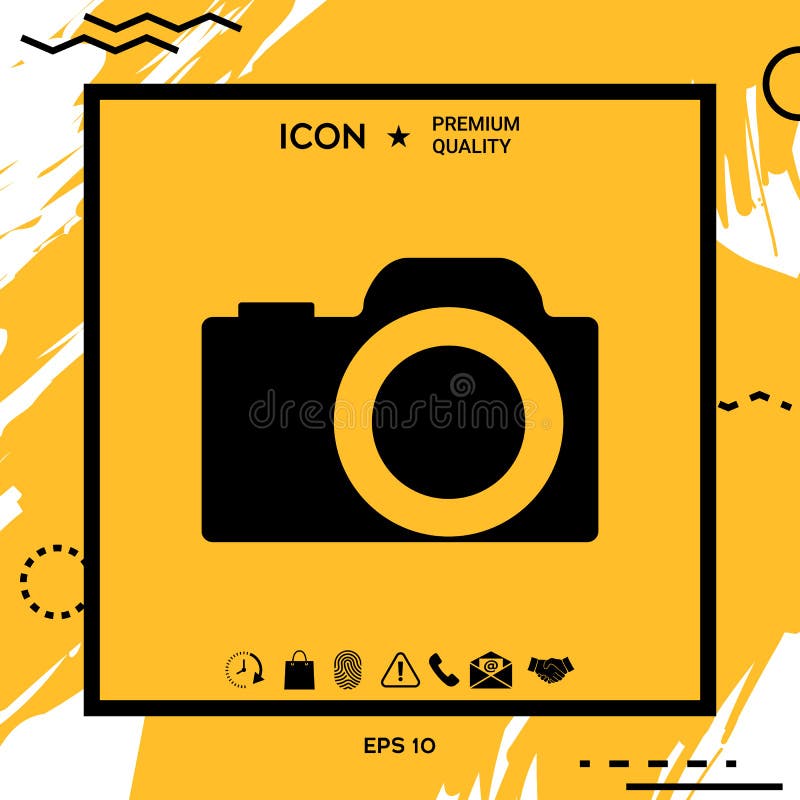 Camera symbol icon stock vector. Illustration of internet - 105922438