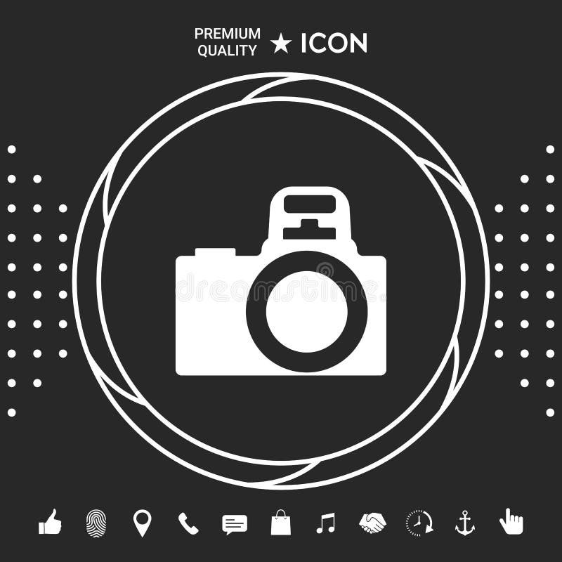 Camera symbol icon stock vector. Illustration of film - 130244376