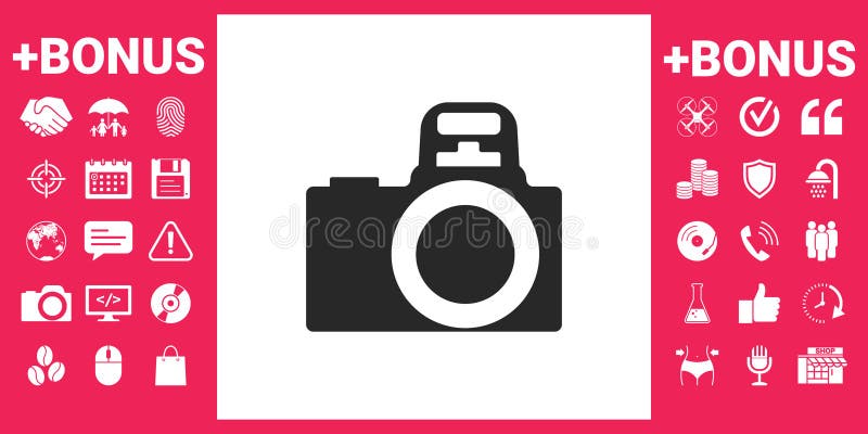 Camera symbol icon stock vector. Illustration of sign - 114655923