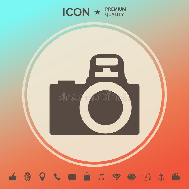 Camera symbol icon stock vector. Illustration of photograph - 120294177