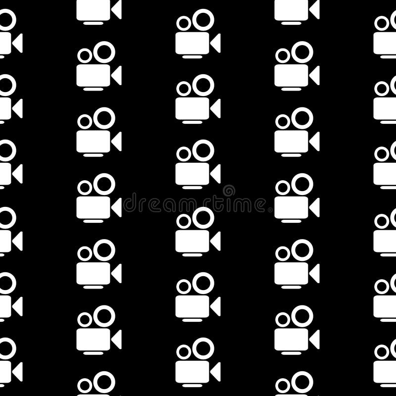 Camera Symbol Seamless Pattern Stock Illustration - Illustration of ...