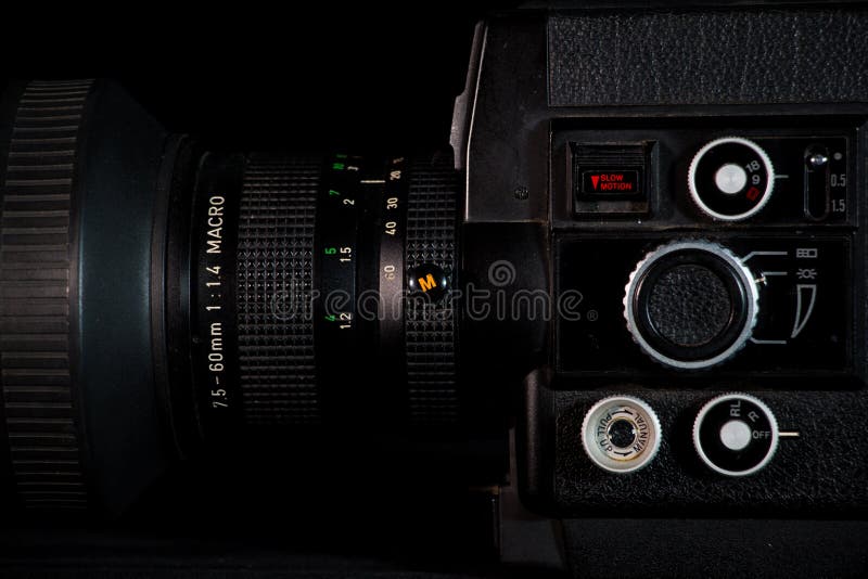 Camera System Old Style, Vintege Technology Stock Image - Image of ...