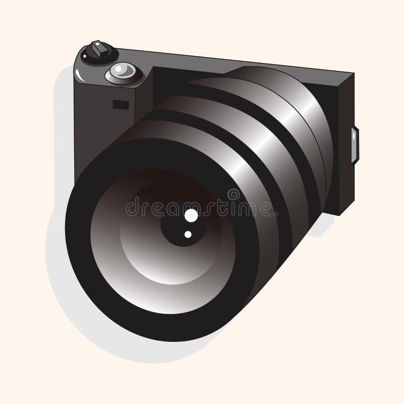 Camera Theme Elements Vector,eps Stock Vector - Illustration of lens ...