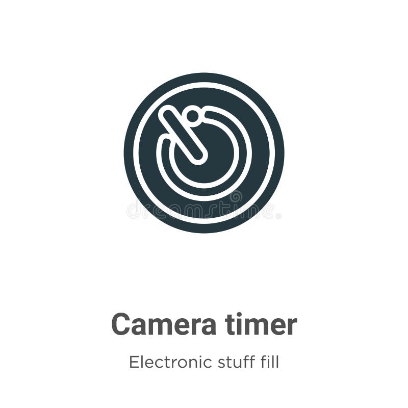 Camera Timer Outline Vector Icon. Thin Line Black Camera Timer Icon ...