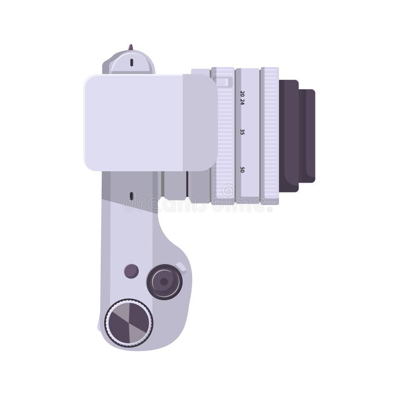 Camera Top View Flat Illustration. Clean Icon Design Element on ...