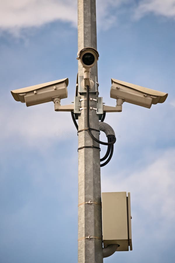 Camera tower stock photo. Image of outdoor, cctv, urban - 51240554