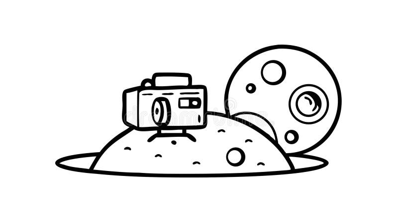 Camera with Trees, Natural Landscape, Vector Design Generative AI Stock ...