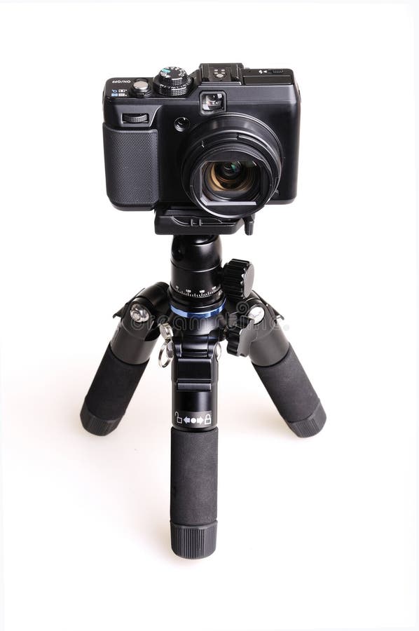 Camera in Tripod stock image. Image of digital, lens - 25857413