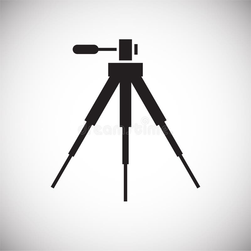 Camera Tripod Icon on White Background for Graphic and Web Design ...