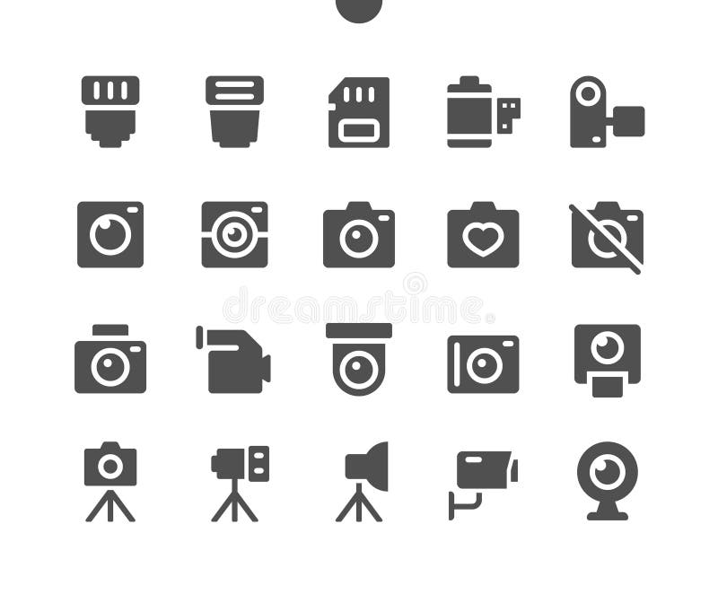 Camera UI Pixel Perfect Well-crafted Vector Stock Vector - Illustration ...