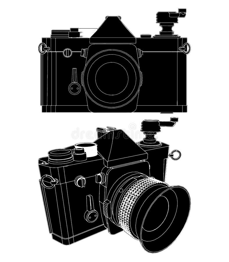 Vintage camera stock vector. Illustration of style, isolated - 29920897