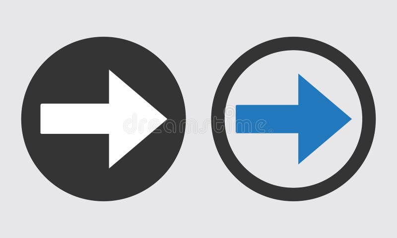 Arrow Alt Circle Right Vector Icon. Circel Outline Icon Stock Vector ...