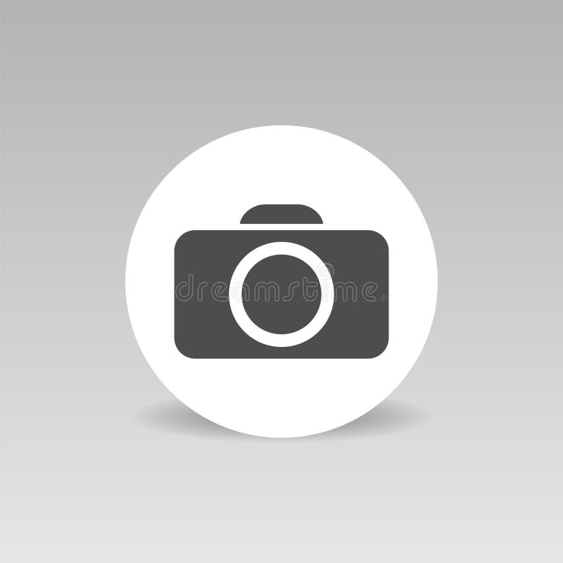 Camera Vector Icon Photo Camera Symbol. Round Sign Stock Vector ...