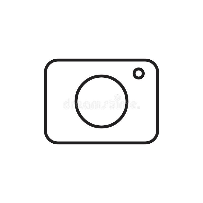Camera Vector Line Shape Logo Icon Stock Vector - Illustration of ...