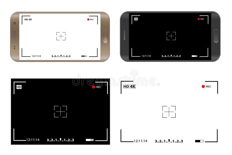 Video Screen Vector Viewfinder Stock Vector - Illustration of ...