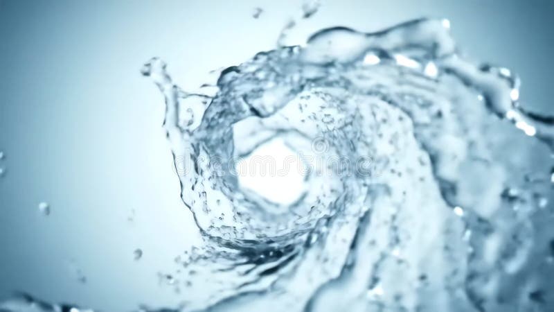 Camera View from Inside a Dynamic Clear Water Vortex Swirling in Slow ...