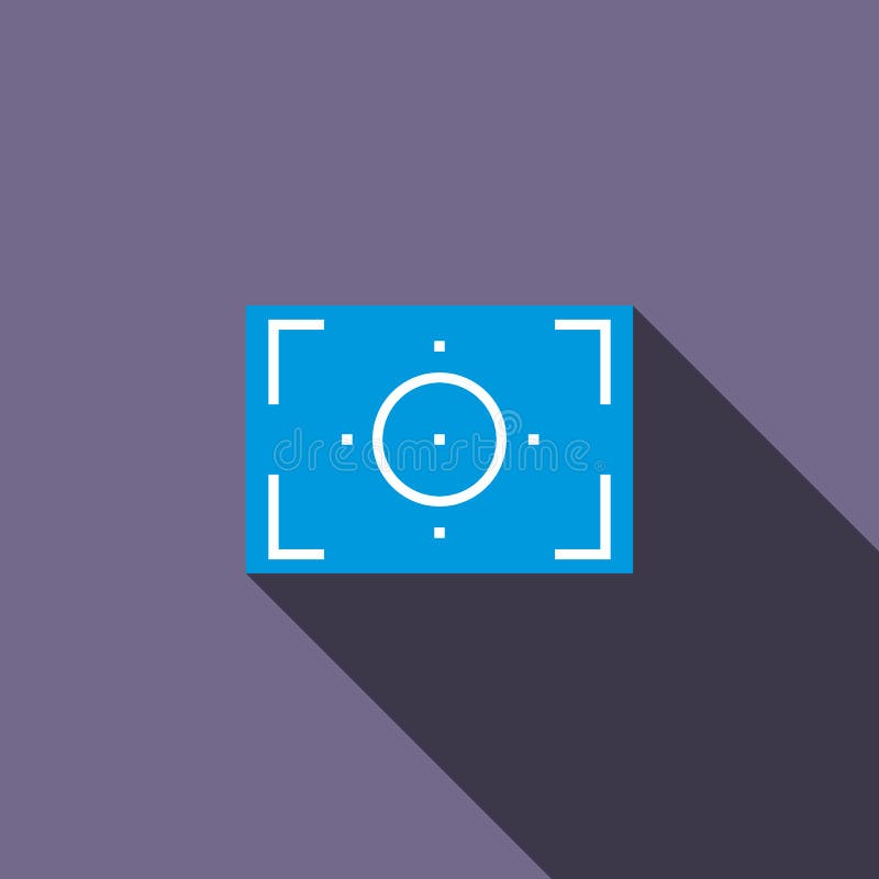 Camera Viewfinder Icon, Flat Style Stock Illustration - Illustration of ...