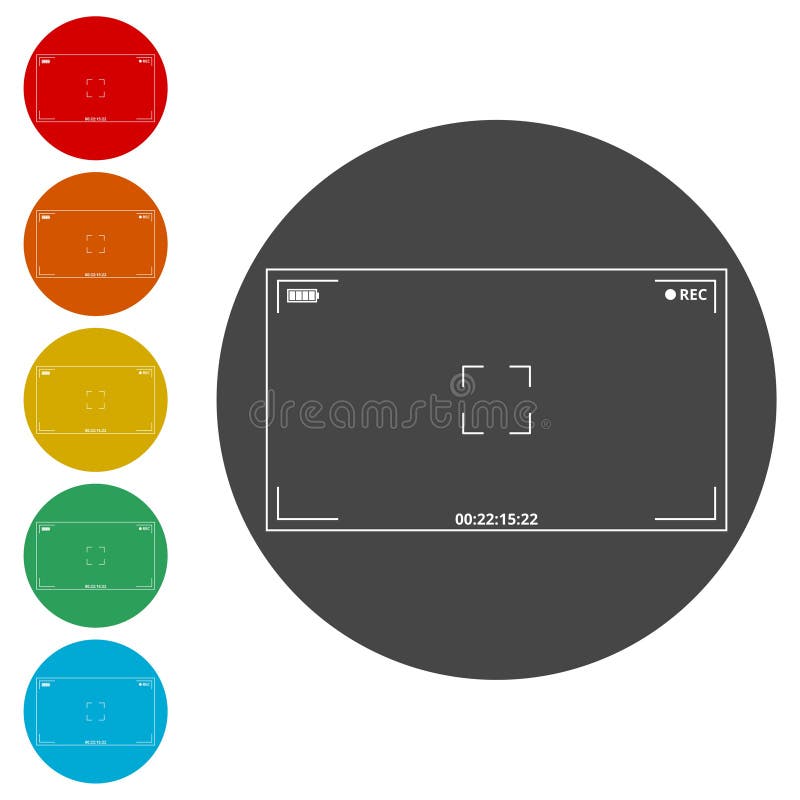 Simple Camera Viewfinder Icon Stock Illustration - Illustration of hair ...