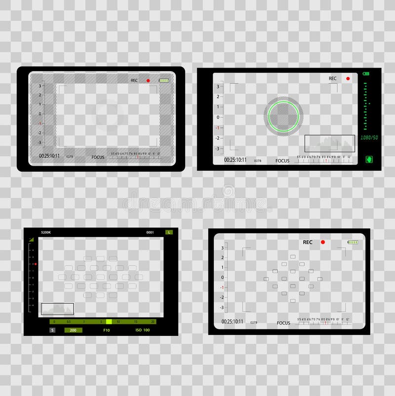 Camera Viewfinder on Transparent Background Stock Vector - Illustration ...