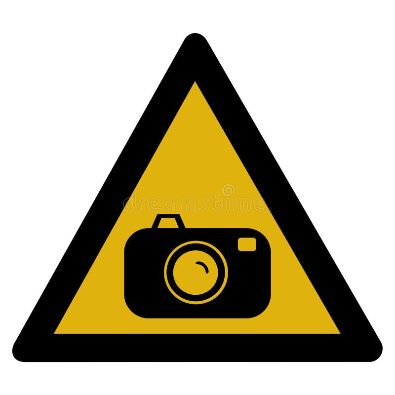 Camera warning sign stock illustration. Illustration of idea - 7573038