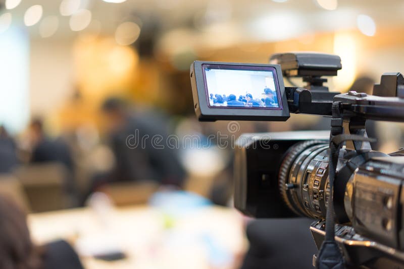 The Camera Was Made in a News Conference. Editorial Photography - Image ...
