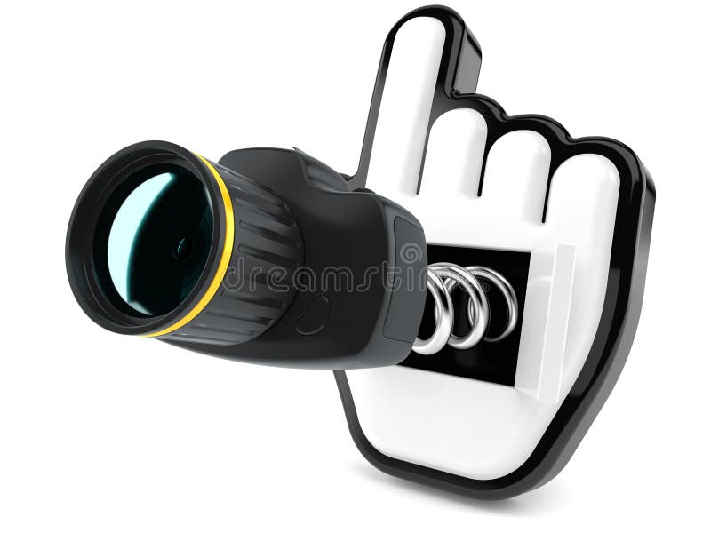 Camera and Cursor Negative Space Logo Design Stock Vector ...