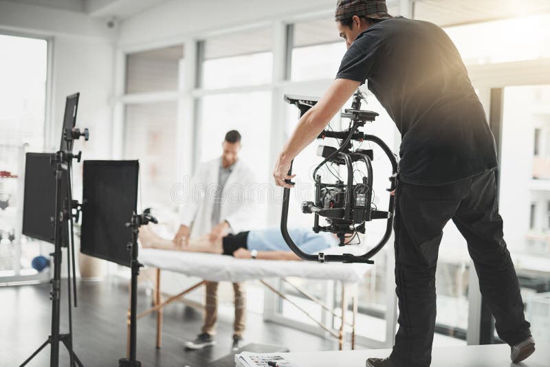 The Camera Will Guide You. Behind the Scenes Shot of a Camera Operator ...