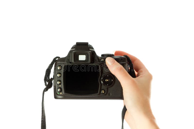 Hand holding camera stock image. Image of dslr, photograph - 16146563