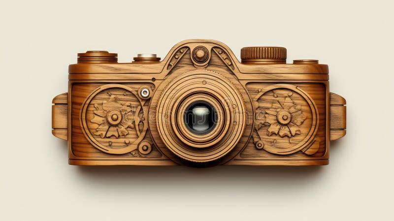 Camera wood clipart stock illustration. Illustration of antique - 373439733