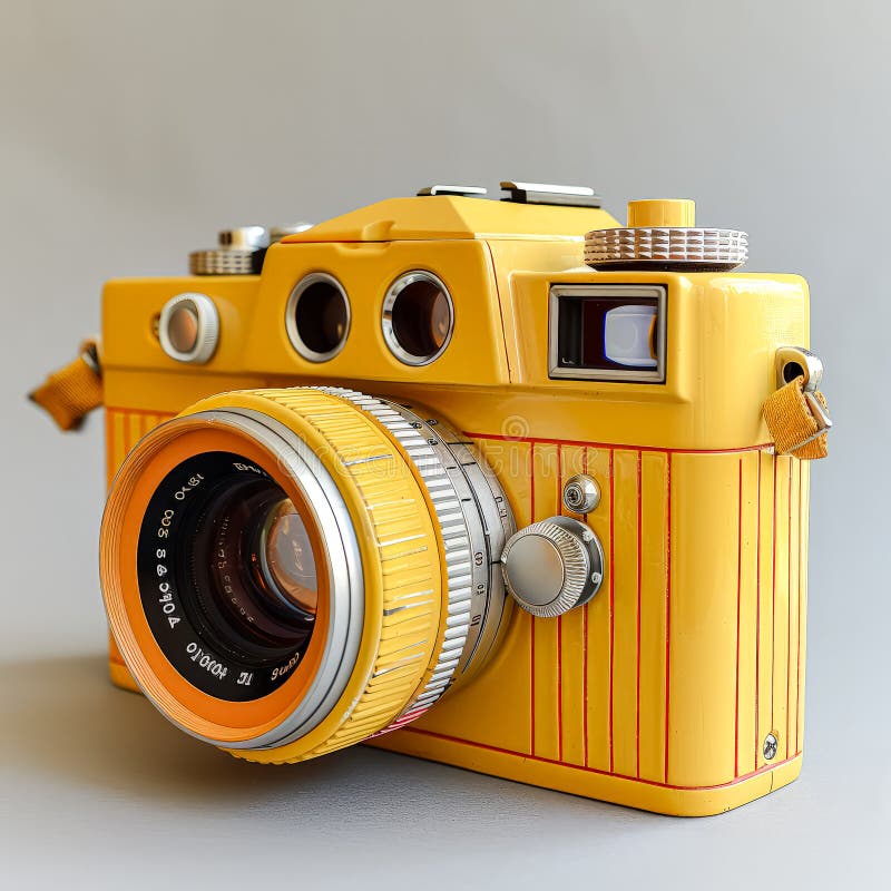 Silver Black Rangefinder Camera White Surface Stock Photos - Free ...